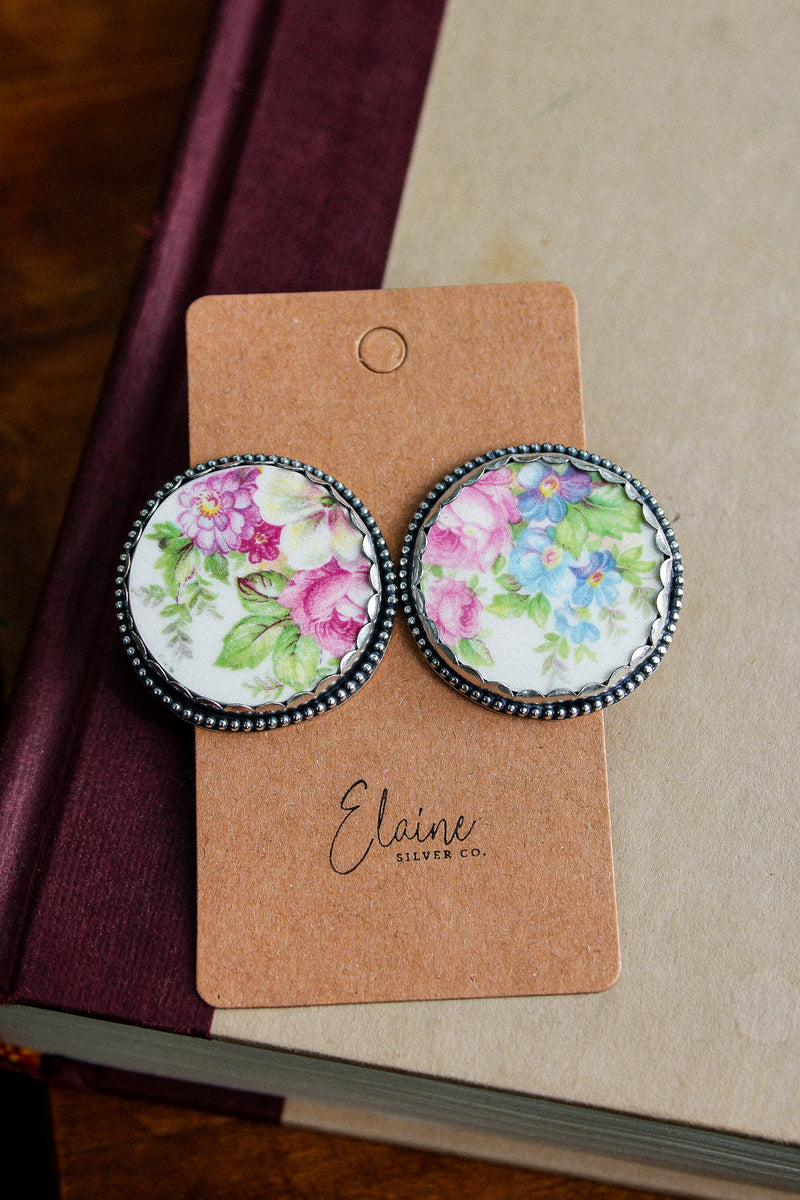 The Flora Studs – ElaineSilverCo